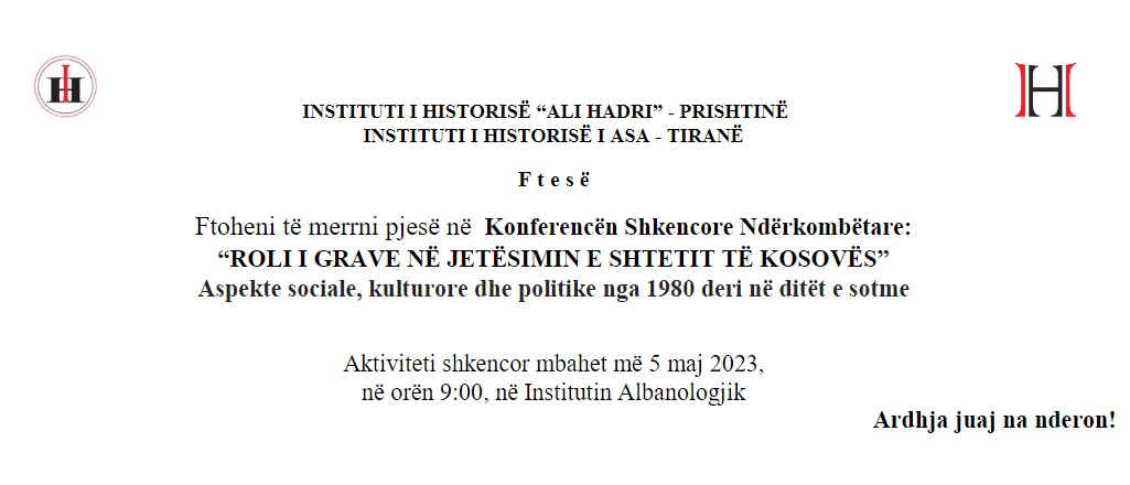 Instituti i Historisë, “Ali Hadri”, në Prishtinë dhe Instituti i ...