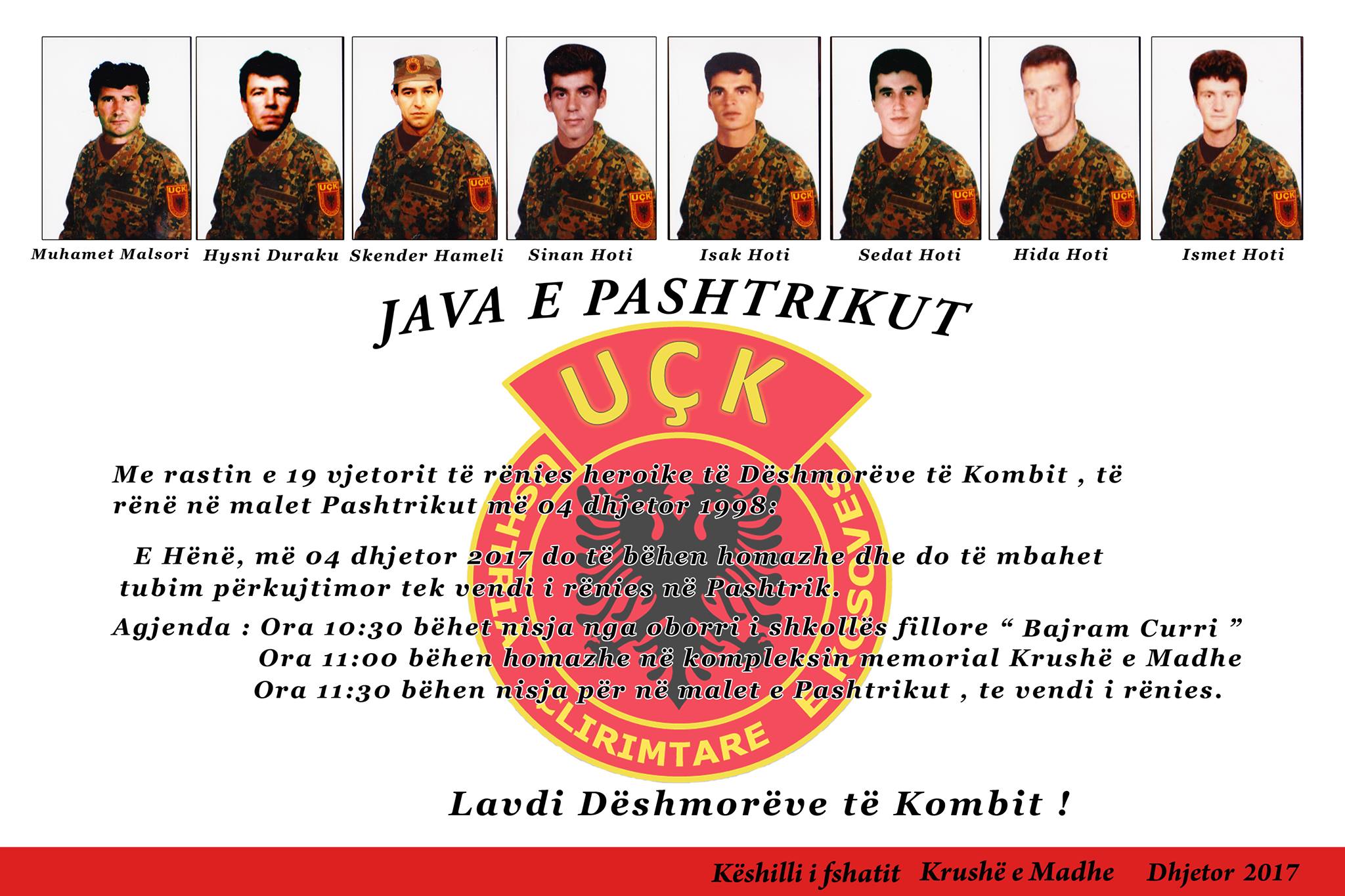 Përkujtohen dëshmorët: Muhamet Malsori, Hysni Duraku, Skënder Hameli ...